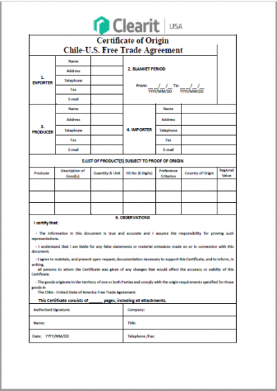 Customs Clearance Forms and Documents | Clearit USA
