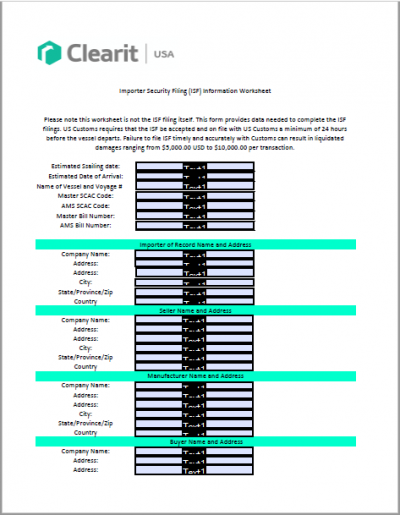 Customs Clearance Forms and Documents | Clearit USA